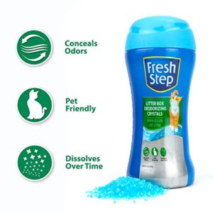 Fresh Step Cat Litter Crystals In Fresh Scent | Cat Litter Box Deodorizer | Combats Cat Odors and Neutralizes Smells to Keep Your Home Clean, 15 Ounces - 3 Pack