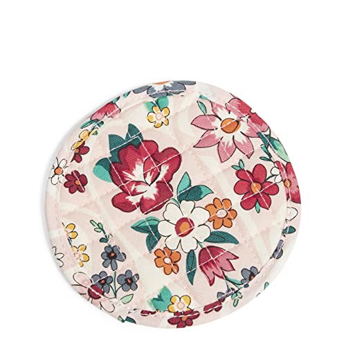 Vera Bradley Women's Cotton Coasters Set of 4, Prairie Paisley - Recycled Cotton, One Size