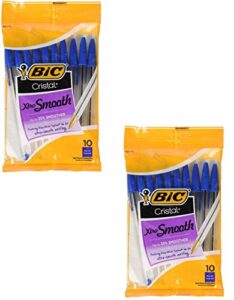 bic 751766084321 cristal xtra smooth pens blue medium point. 20-pack