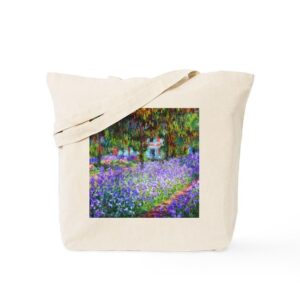 cafepress monet tote bag natural canvas tote bag, reusable shopping bag