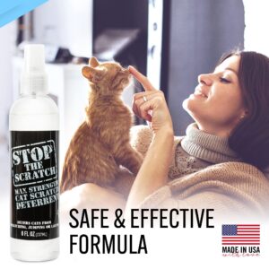 EBPP Stop The Scratch Cat Spray Deterrent for Kittens and Cats - Non-Toxic, Safe for Plants, Furniture, Floors and More Cat Deterrent Spray with Rosemary Oil and Lemongrass.