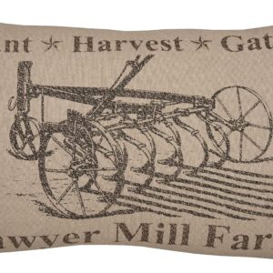 VHC Brands Sawyer Mill Charcoal Pillow, 14x22, Plow