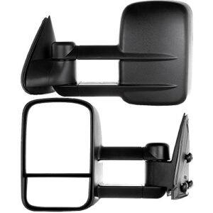 aintier tow mirrors fit for 1999-2007 for chevy/for gmc silverado/sierra 1500 2500hd 3500hd towing mirrors with left side and right side manual adjusted no heated no turn signal light black housing