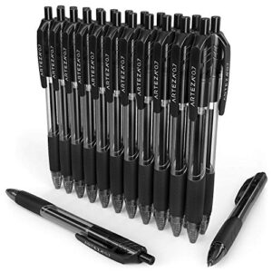 ARTEZA Retractable Gel Pens, Quick-Drying Black Ink, 0.7mm Medium Point, 24 Pack, Perfect for Smooth Writing, Note-Taking, College School Supplies, Business Supplies, Office Essentials, and Journaling