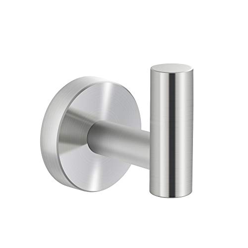 MARMOLUX ACC - Towel Hook Bathroom Single Coat Hook Bath Kitchen Hand Towel Holder Hat Door Hanger Rack Home Storage Spave Saver Bathroom Hardware Wall Mount Stainless Steel Brushed