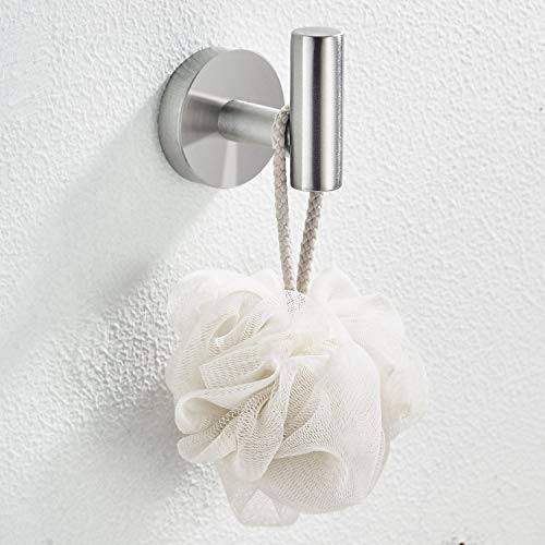 MARMOLUX ACC - Towel Hook Bathroom Single Coat Hook Bath Kitchen Hand Towel Holder Hat Door Hanger Rack Home Storage Spave Saver Bathroom Hardware Wall Mount Stainless Steel Brushed