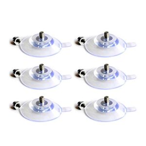 danxq clear pvc m5 thread screw suction cup with cap nut, diameter 4 cm 1.57 inch,6 pcs,recommended (m5-d4 cm)