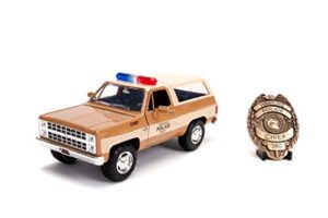 jada toys stranger things 1980 die cast blazer with badge standard, multi-colored (ja31111)