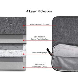 15.6 Inch Laptop Sleeve Case for Acer Nitro 5/ Aspire 5/Chromebook 15, Dell Inspiron 15 3000 5000 7000, Lenovo Ideapad 3/ Thinkpad/Flex 5, ASUS VivoBook/HP Pavilion/Envy 15.6 Bag, Space Grey