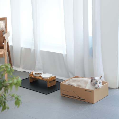 FUKUMARU Cat Scratcher, 5 PCS Ex-Large Cat Scratching Boards, Cat Scratching Box, 5 in 1 Large Cardboard Cat Scratcher for Large Medium and Small Cats, Lazy Cat