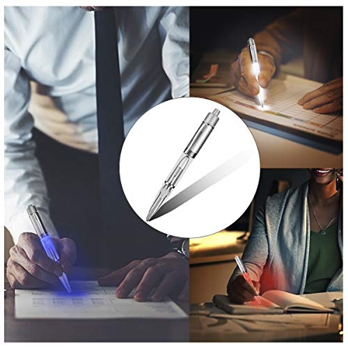 HANLIN Light Up Pen, 4 Pcs Pack LED pen with light,LED light pen Writing in The Dark-White