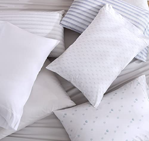 Tommy Bahama - Queen Sheets, Cotton Percale Bedding Set, Crisp & Cool, Stylish Home Decor (Cool Zone White, Queen)