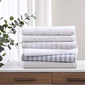 Tommy Bahama - Queen Sheets, Cotton Percale Bedding Set, Crisp & Cool, Stylish Home Decor (Cool Zone White, Queen)