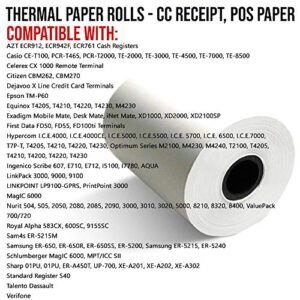 ACYPAPER, 2 1/4" x 85' Thermal Receipt Paper Rolls, Credit Card Paper, (10 Rolls)