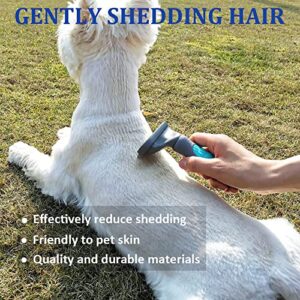 Beiker Pet Grooming Kit for Cats and Small Dogs, Undercoat Deshedding Tool Set, Gently and Effectively Remove Loose Hair and Reduce Shedding, Includes a Brush and a Double-Sided Silicone Glove