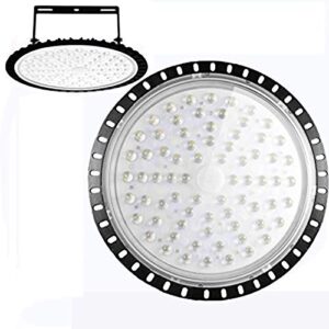 atralife ufo led high bay light 100w industrial light ceiling light 13000 lumen 6000-6500k ip65 warehouse led lights- commercial bay lighting for warehouse garage factory workshop gym (100w)