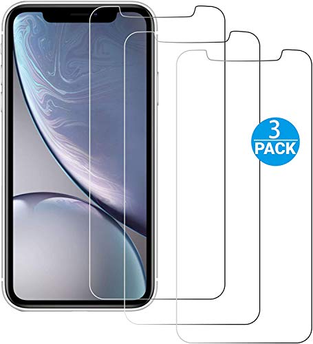 VectorTech Compatible with iPhone XR Screen Protector, iPhone 11 Screen Protector, Tempered Glass Film for Apple iPhone XR and iPhone 11, 3-Pack Clear