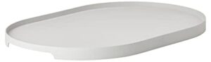 zone denmark, singles oval tray, metal, modern design, large, warm-grey, 1 count