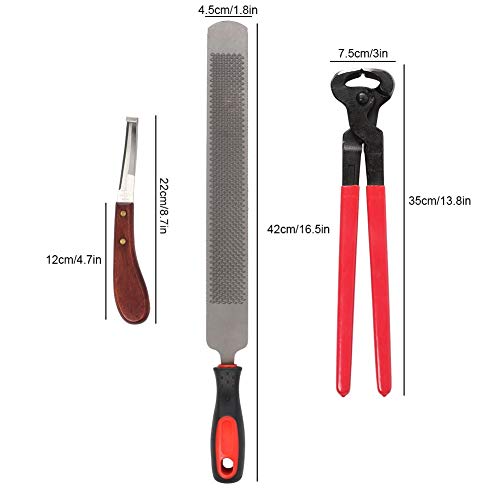 AYNEFY Professional Metal Shears Trimming Horse Equine Farriers Hoof Nipper Cutter Handle Knife Tools Trim Tool Kit