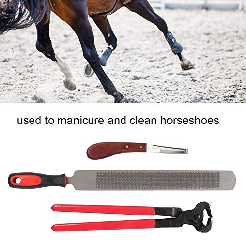 AYNEFY Professional Metal Shears Trimming Horse Equine Farriers Hoof Nipper Cutter Handle Knife Tools Trim Tool Kit