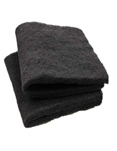 2 pack super activated carbon pad 18" x 10" cut to fit for aquariums pond nitrate ammonia, phosphate remover pads, and dual bonded pads for fresh water & saltwater aquariums, terrariums & hydroponics!