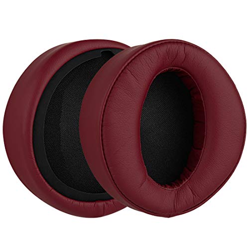 Geekria QuickFit Replacement Ear Pads for Sony MDR-XB950BT MDR-XB950B1 MDR-XB950/H Headphones Ear Cushions, Headset Earpads, Ear Cups Cover Repair Parts (Dark Red)