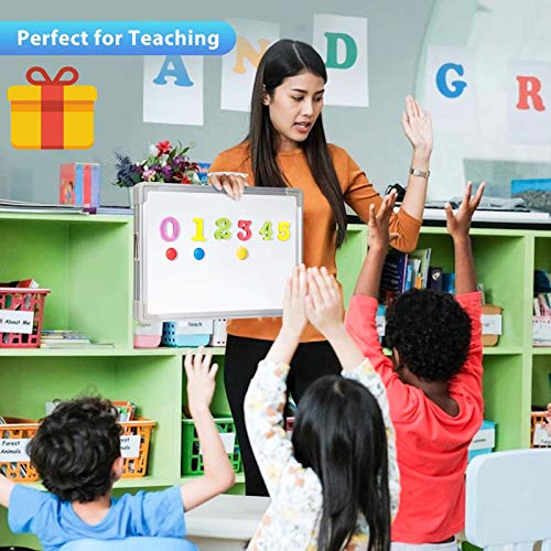 White Board for Desk 12"X16", ARCOBIS Small Magnetic Portable Dry Erase Board Double-Sided Desktop Foldable Easel Whiteboard for Students Classroom Home Office