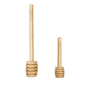 2 pack wooden honey dipper mini honey dipper sticks honey dippers jam muddler syrup stirrer for honey jar dispense drizzle honey (2 size)