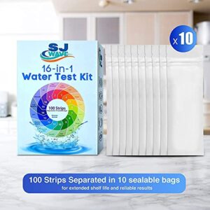 16 in 1 Drinking Water Test Kit |High Sensitivity Test Strips detect pH, Hardness, Chlorine, Lead, Iron, Copper, Nitrate, Nitrite | Home Water Purity Test Strips for Aquarium, Pool, Well & Tap Water