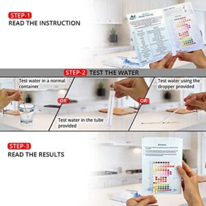 16 in 1 Drinking Water Test Kit |High Sensitivity Test Strips detect pH, Hardness, Chlorine, Lead, Iron, Copper, Nitrate, Nitrite | Home Water Purity Test Strips for Aquarium, Pool, Well & Tap Water