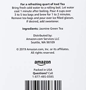 Amazon Brand - Happy Belly Jasmine Green Tea Bags, 20 Count