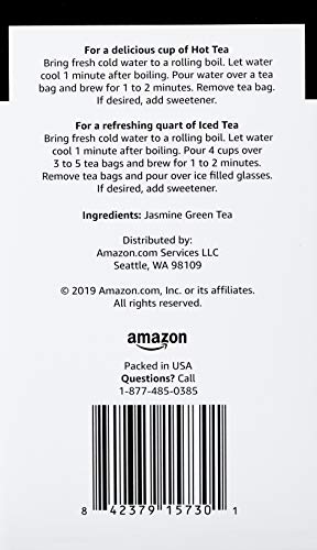 Amazon Brand - Happy Belly Jasmine Green Tea Bags, 20 Count