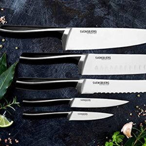 Svensbjerg Modern Chef Kitchen Knife Set without Block, Chef Knife Set Knives Kitchen Set, Knife set for Kitchen, Stainless Steel, Sharp, German Brand | SB-KS301