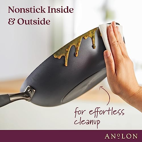 Anolon Advanced Home Hard-Anodized Nonstick Skillets (2 Piece Set- 10.25-Inch & 12.75-Inch, Moonstone)