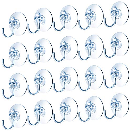 Suction Cup Hooks Clear Plastic Sucker Pads for Window Glass Shower Bathroom Kitchen Wall with 4 Styles 60 mm 50 mm 40 mm 30 mm Support Festivals Parties Events Theme Carnival Decorations (40 mm)