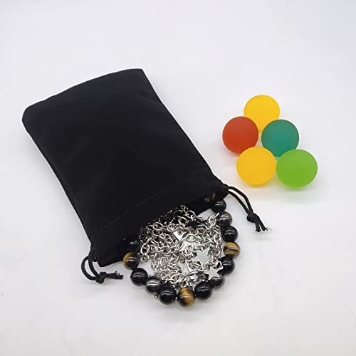 HOSL 200 Pack 4" x 5" Black Velvet Cloth Jewelry Pouch Jewelry Drawstring Bag Necklace Bracelet Earrings Bag Party Favor Bag Goodies Bag Candy Bag Gift Bag Watch Bag Wedding Festival Baby Show Bag