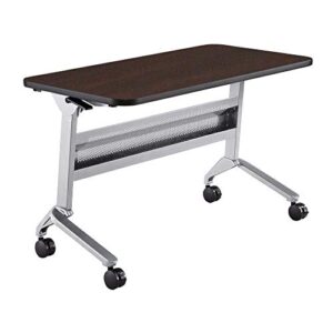 safco products flip-n-go training table, mocha