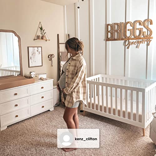 Delta Children Essex 4-in-1 Convertible Baby Crib, Grey with Natural Legs