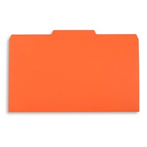 Blue Summit Supplies Orange File Folders, 1/3 Cut Tab, Legal Size, Great for Organizing and Easy File Storage, 100 Per Box