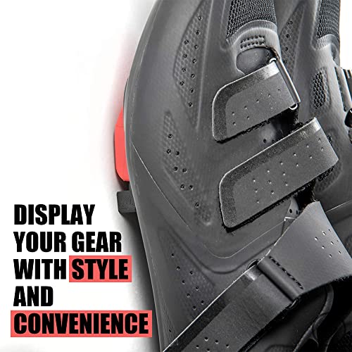 Delta Spin Bike Shoe Mount - Workout Storage and Wall Display, Low Profile, Strong Vertical Storage for Bike Shoes