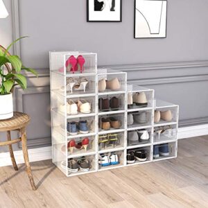 OnDisplay Clik Stackable Interlocking Shoe Box System (Standard Clear/White, Single Box)