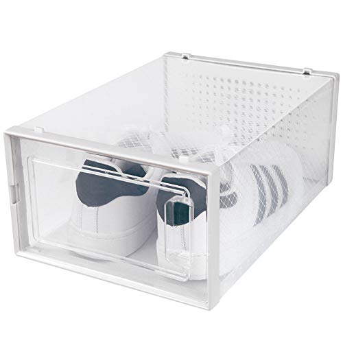 OnDisplay Clik Stackable Interlocking Shoe Box System (Standard Clear/White, Single Box)