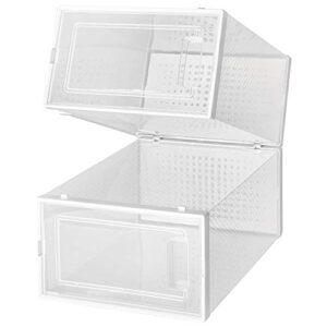 OnDisplay Clik Stackable Interlocking Shoe Box System (Standard Clear/White, Single Box)