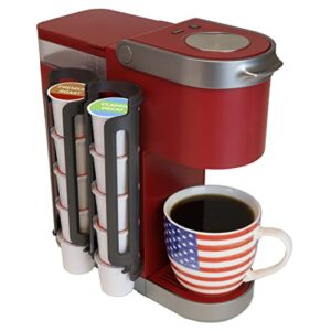 sidekick coffee pod holder for keurig k-cup, made in the usa, side mount, k cup storage, k cup holder, space-saving, 2-pack