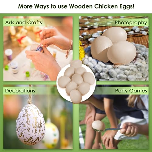 SunGrow Fake Eggs for Laying Hens in Chicken Coop, Train to Lay Inside Nest Box, Beige, 4 Pcs per Pack