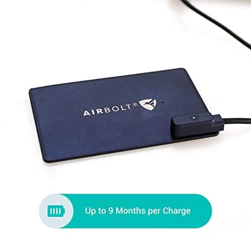 AIRBOLT Card Tracker - Rechargeable Bluetooth Tracker Locator - Wallets, Suitcase, Purses, Backpacks, Luggage Finder - Water Resistant, 780ft Range, Separation Alerts, Control with Smartphone