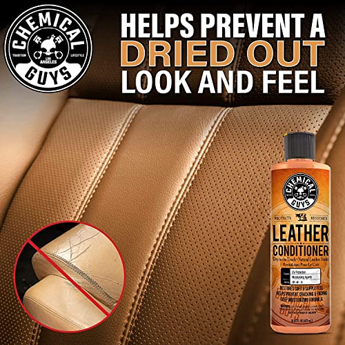 Chemical Guys SPI_109_16S Leather Cleaner and Conditioner Complete Leather Care Kit (16 fl oz) + TVD_109_16 Silk Shine Protectant Dressing For Tires, Trim, Vinyl, Plastic & More (16 fl oz) 3 Items