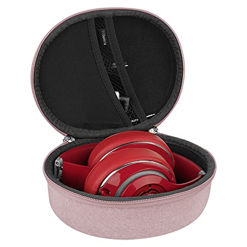 Geekria NOVA Headphones Case Compatible with Beats Studio Pro, Studio 3 Wireless, Studio 2, Executive Headphones, Replacement Hard Shell Travel Carrying Bag with Cable Storage (Pink)