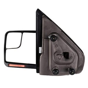 feiparts tow mirror towing mirror fits for 2004-2014 for ford for f-150 series truck pickup towing mirror with left power adjusted heated turn signal puddle light with black housing