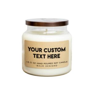 Personalized Your Custom Text Soy Candle